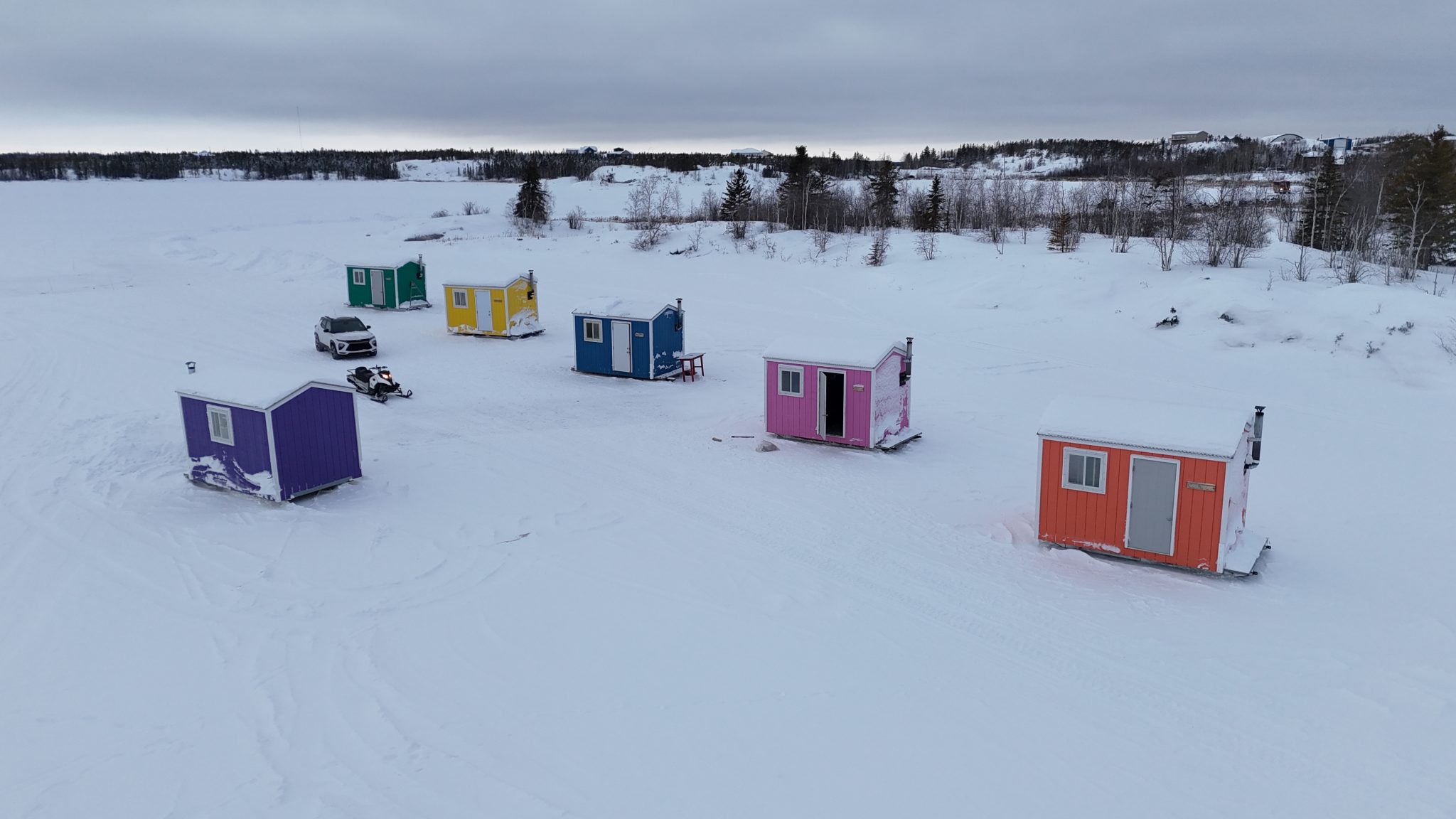 Ice Fishing in Warm Cozy Cabin – Destination NWT